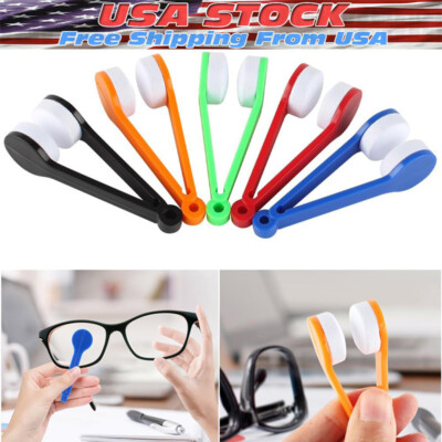 Portable Eyeglass Cleaner Spectacles Mini Microfiber Sunglass Cleaner ...