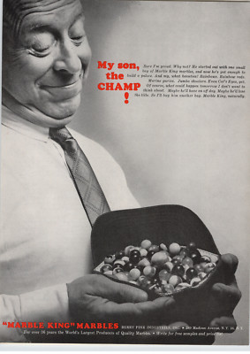 1964 PAPER AD Barry Pink Marble King Marbles Marine Puries Jumbo ...