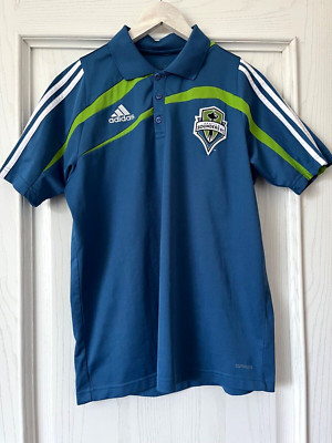 Seattle Sounders 2008 09 POLO Football TRAINING SOCCER Jersey BLUE ...