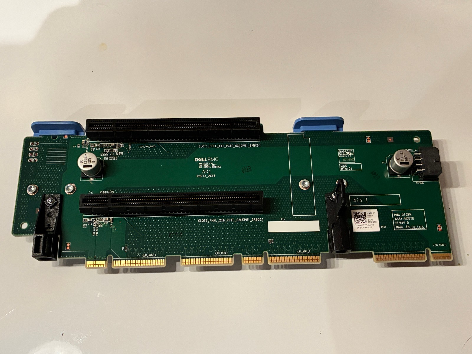 Dell R740/R740xd Riser 1 MDDTD – Dual x16 PCIe Riser (Config 3 & 4 ...