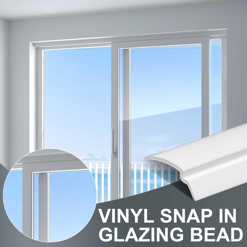 20 Pack Window Glazing 36" Snap in Vinyl Window Glazing Bead Frame Seal ...