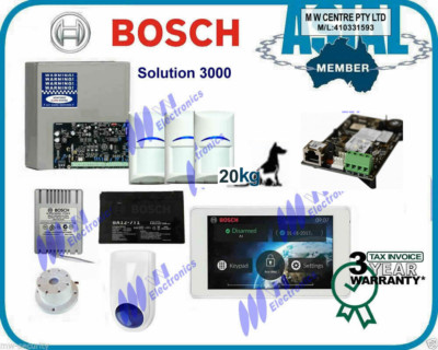 Bosch Solution 3000 Alarm System 3 x Gen 2 pets Detectors 5" Touch ...