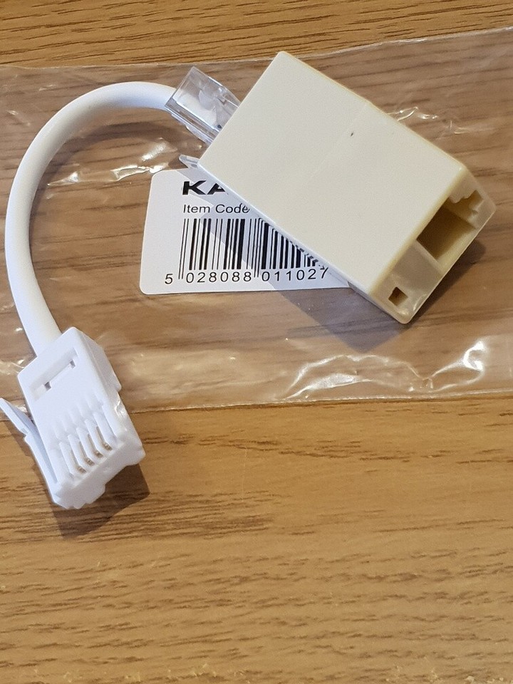 Telephone Line Adapter BT Fax Modem RJ11 RJ45 Phone Socket Male Female ...