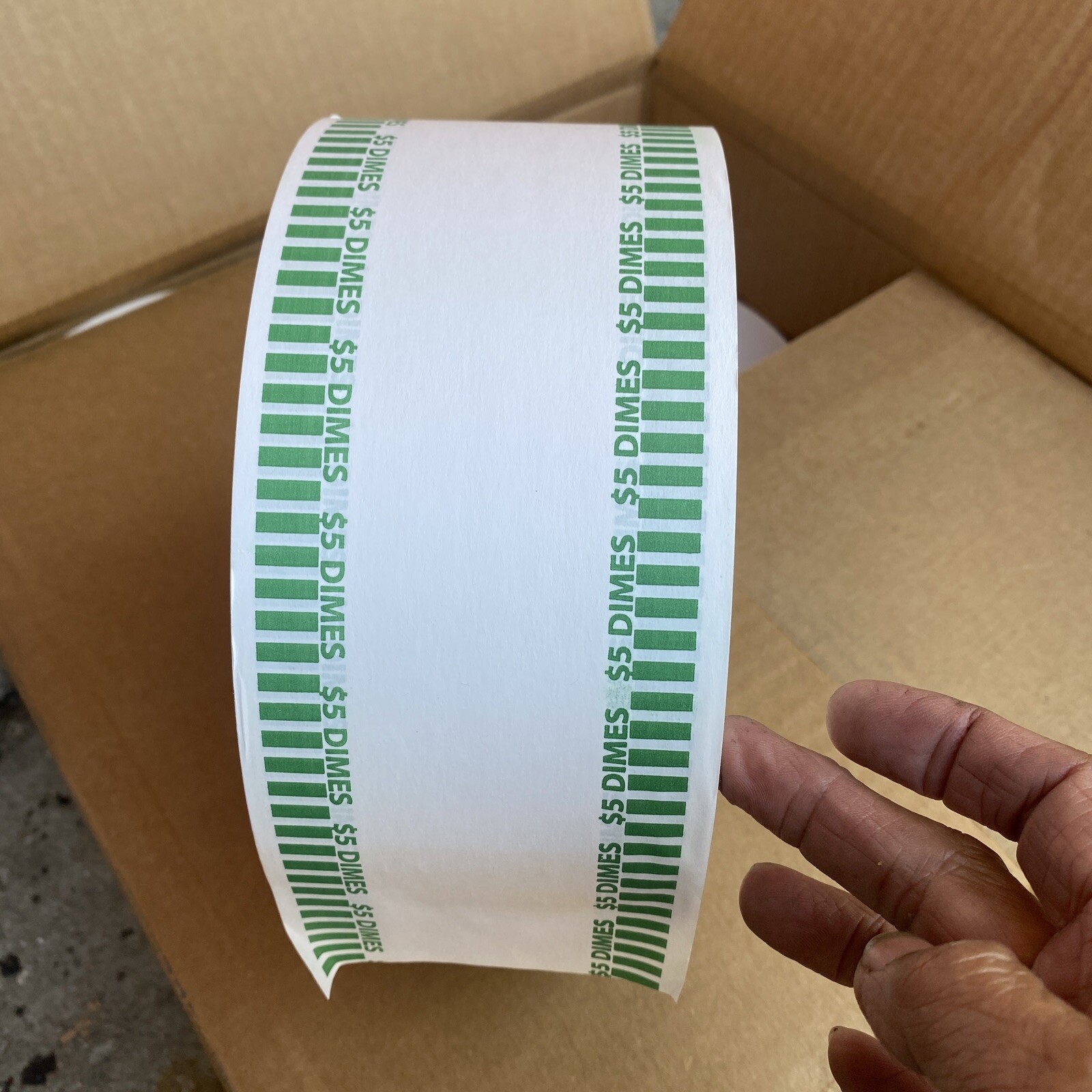 Automatic Coin Wrapper Roll Roller ACR 1000’ $5 Dimes 1 Roll Block & Co ...