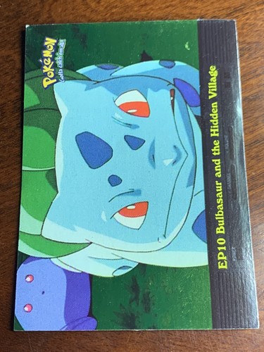 2000 Topps Pokemon TV #EP10 Bulbasaur and the Hidden Village B Silver ...