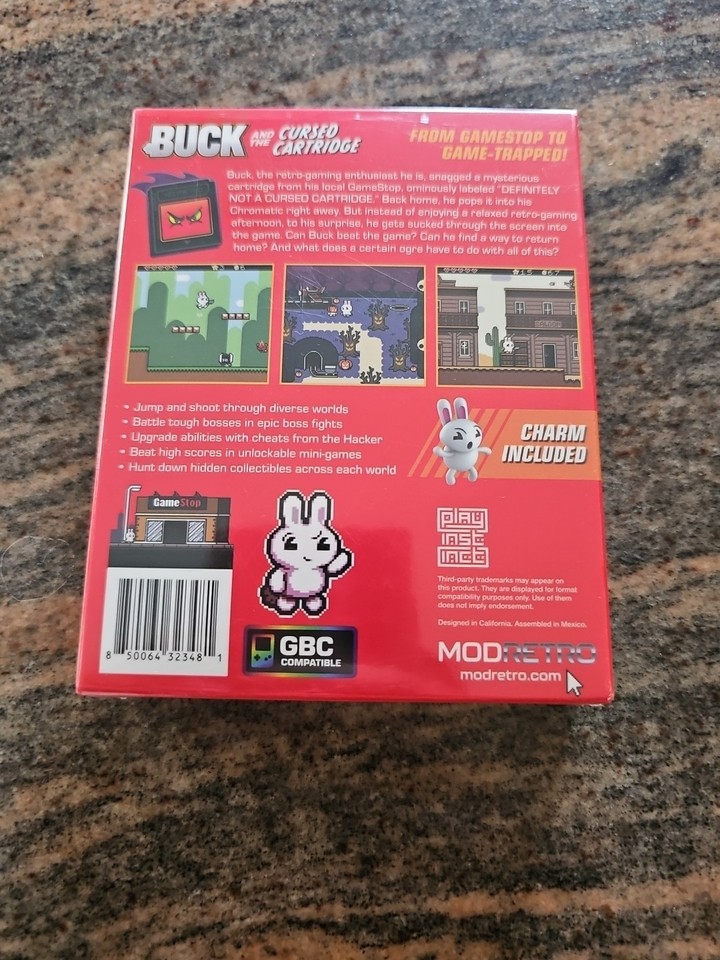 Buck And The Cursed Cartridge ModRetro Chromatic Gamestop Gameboy Color ...