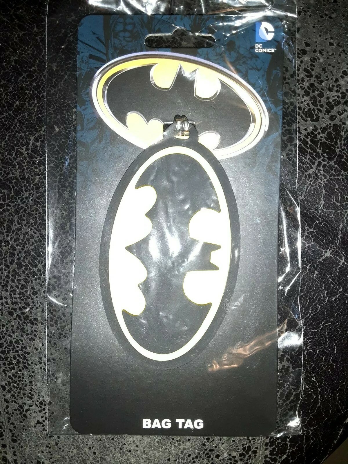 DC Comics BATMAN Luggage Bag Tag - Bat Symbol Suitcase Travel Name Tag ...