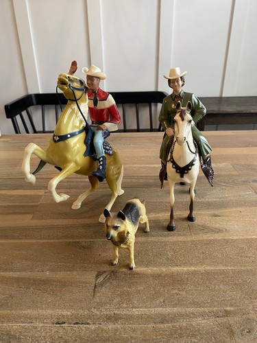 Vintage Hartland Roy Rogers and Rearing Trigger Dale Evans Buttermilk ...