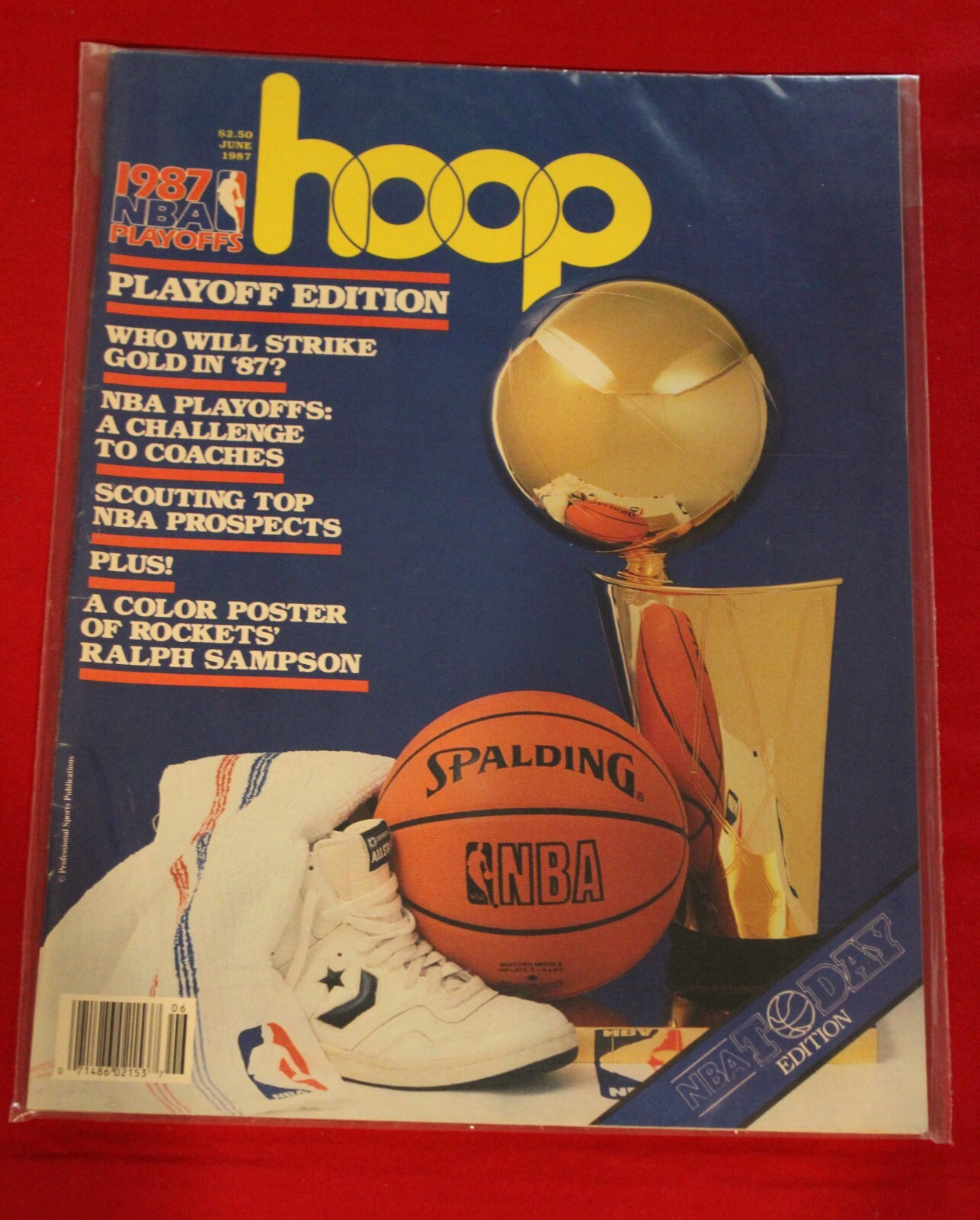 HOOP Magazine June 1987-Ralph Sampson Houston Rockets Poster-Stored in ...