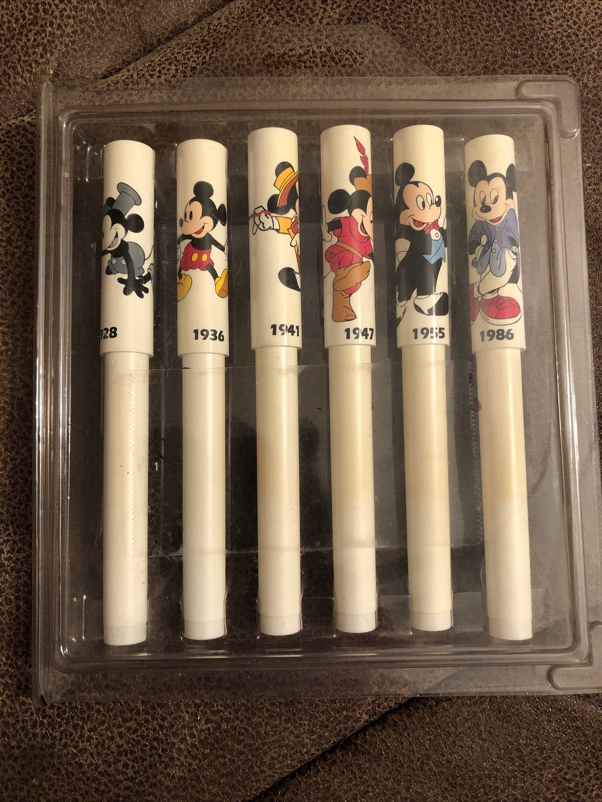 Set Of 6 Vintage DISNEY Mickey Mouse Pens / Markers 1928 - 1986 | eBay