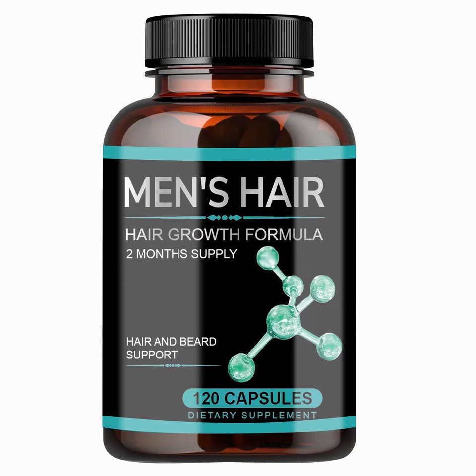2*120 Caps Hair Growth Vitamins For Men Anti Hair Loss Pills.Regrow ...