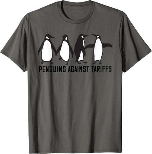 Vintage Penguins Protest Against Funny Penguins Tariffs T-Shirt | eBay