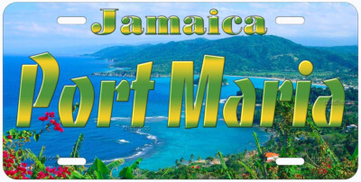 Port Maria Jamaica Novelty Car License Plate | eBay