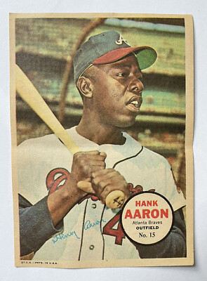 1967 Topps Poster Pin-ups Baseball #15 Hank Aaron | eBay