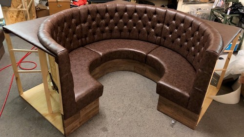 C-Shaped or Semi-circular Bespoke Booth Seating For Kitchen Dining ...