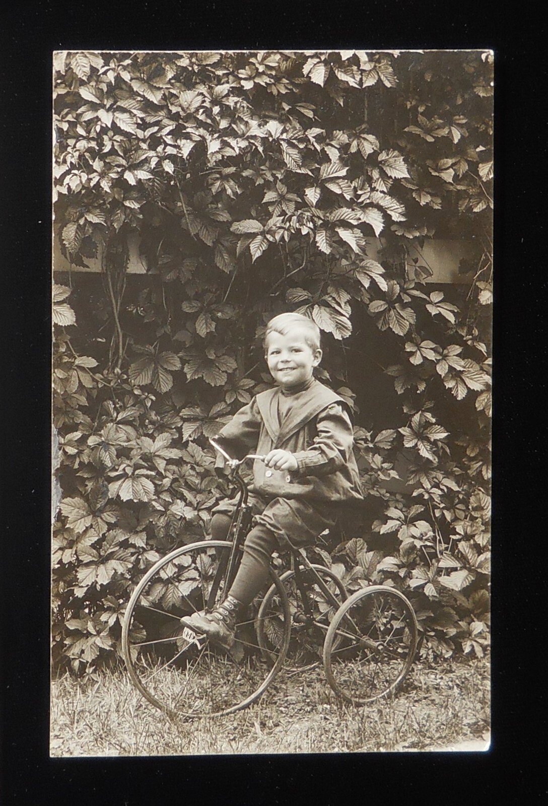 RPPC 1910s AMPUTEE MISSING RIGHT HAND Cute Little Boy on His Antique ...