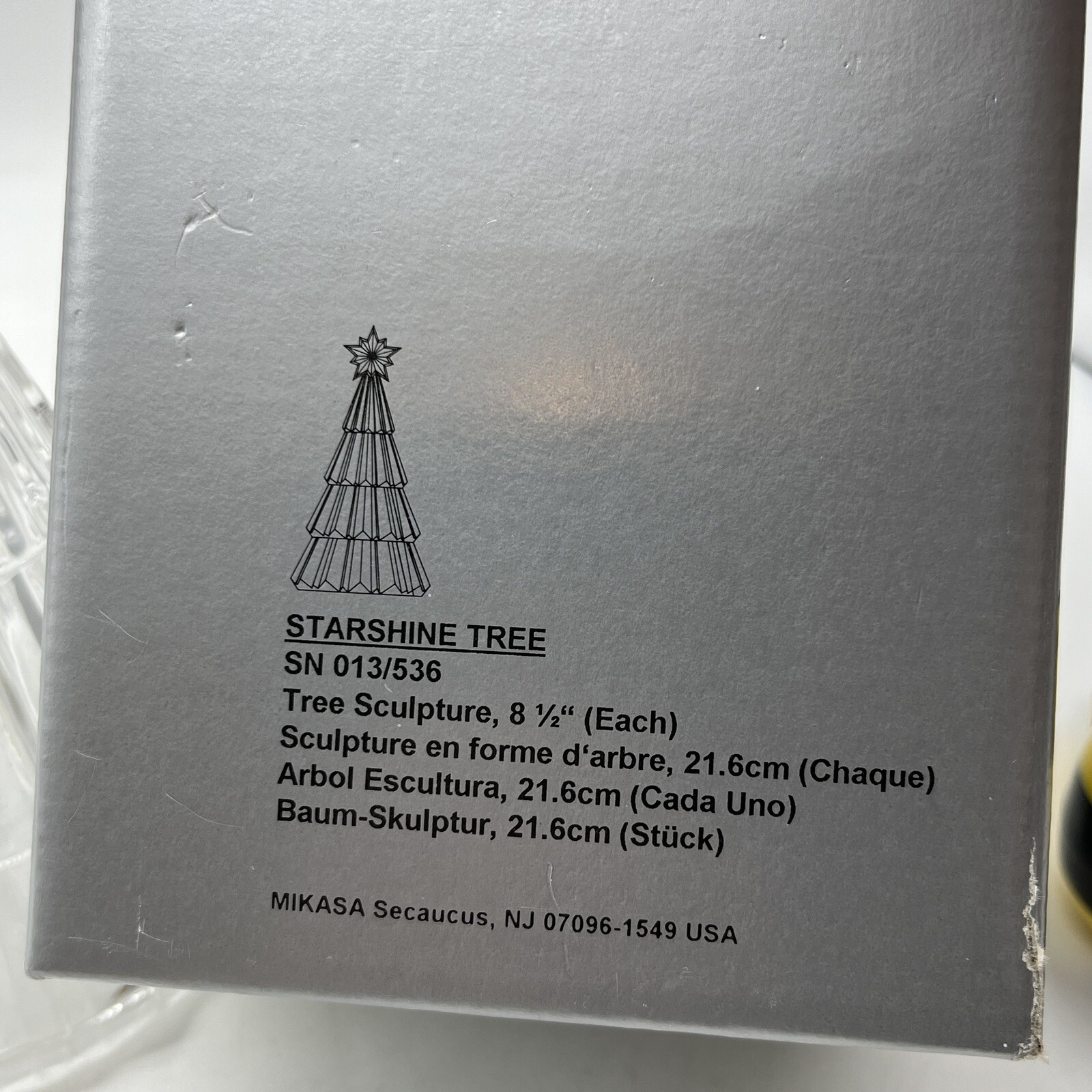 Mikasa Christmas Tree Sculpture Starshine Full Lead Crystal Decoration ...