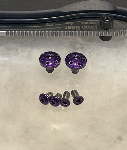 Purple Stainless Torx Screws For Kizer Drop Bear Knife Pivot Scale ...