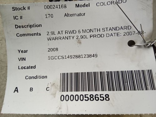 Alternator Fits 07-12 CANYON 263269 | eBay