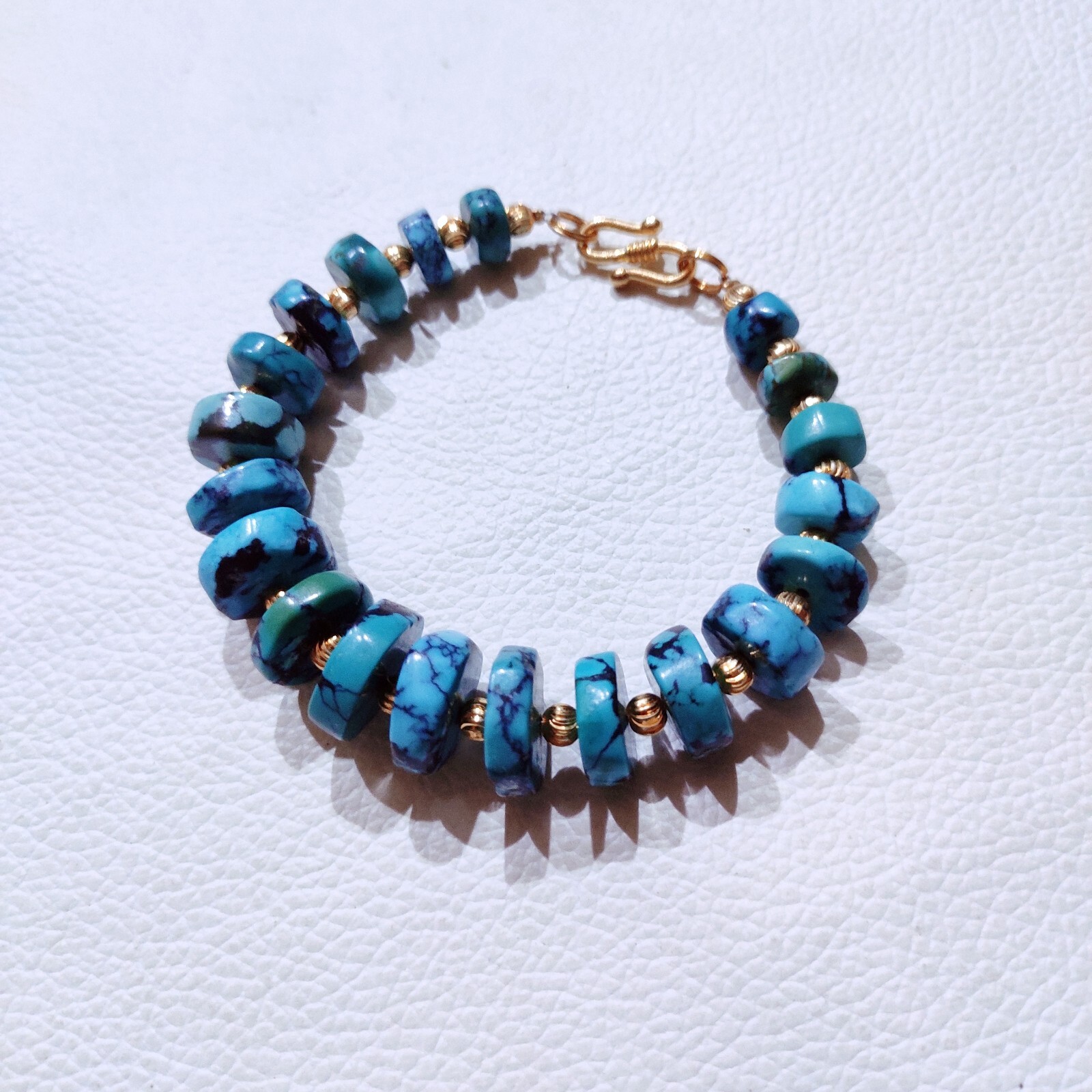 Turquoise Beaded Bracelet 100% Natural Turquoise Beads Bracelet ...