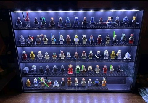 LED Display Case for Star Wars LEGO Figures Wall Mountable Miniature ...