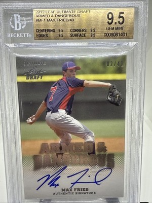 2012 Leaf Ultimate Draft Max Fried Autograph /40 Rookie BGS 9.5 Auto 10 | eBay