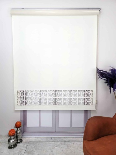 Original Matte Fabric Laser Cut Roller Blinds Curtain, Color Options ...