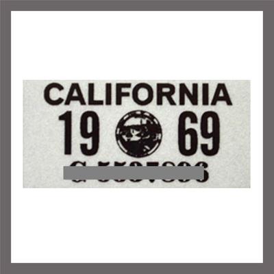 1969 California YOM DMV Car Truck Trailer License Plate Sticker / Tag ...