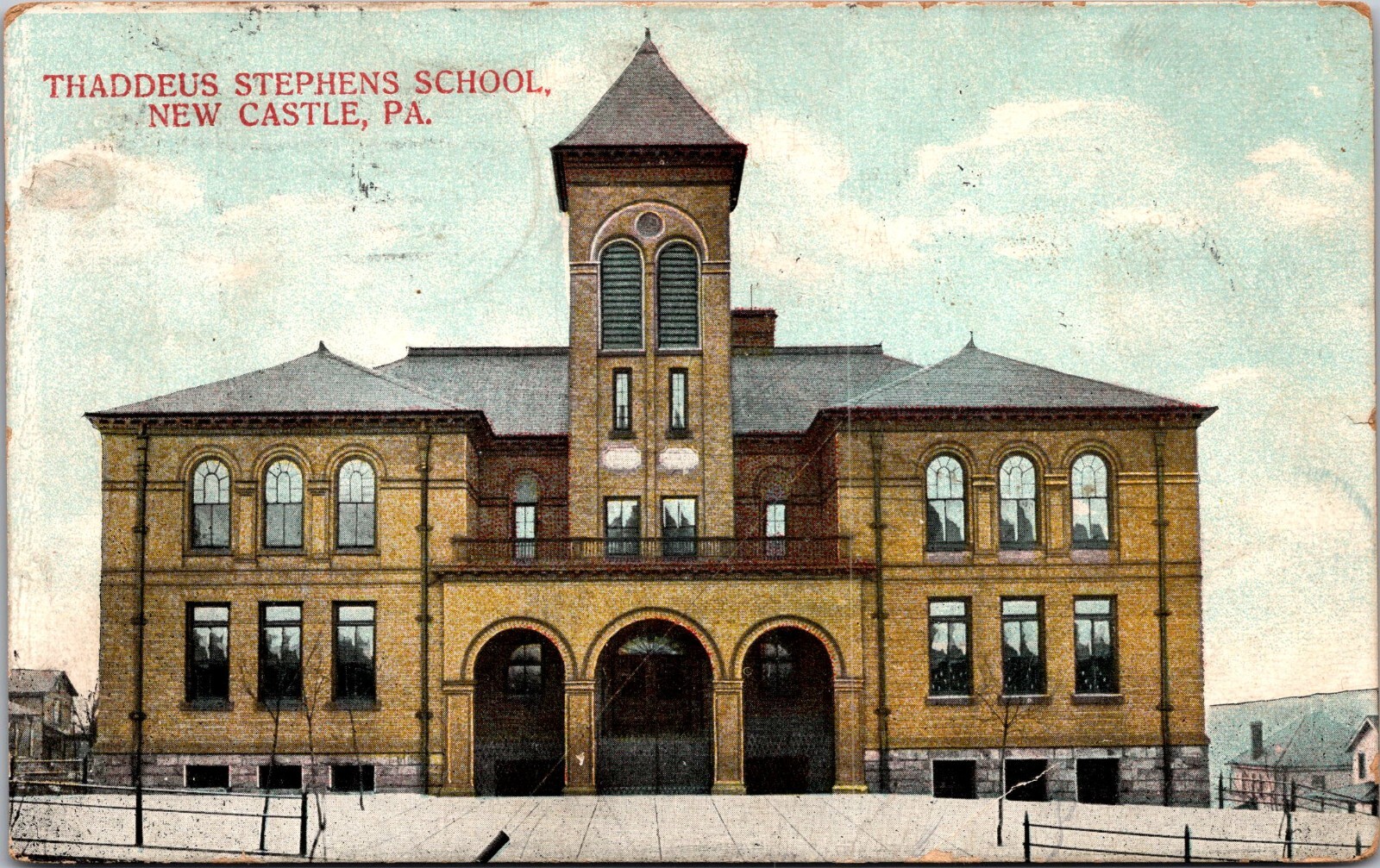 Postcard New Castle PA Thaddeus Stephens School used Postcard | eBay