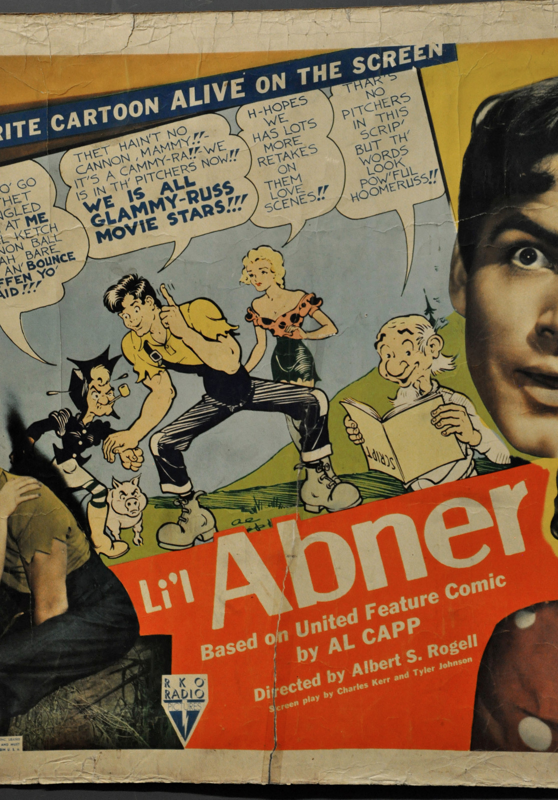 LI'L ABNER 1940 ORIGINAL 22X28 MOVIE POSTER JEFF YORK MARTHA O'DRISCOLL ...