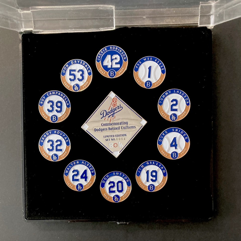 Brooklyn Los Angeles LA Dodgers Commemorating Retired Uniforms 10 Pin ...