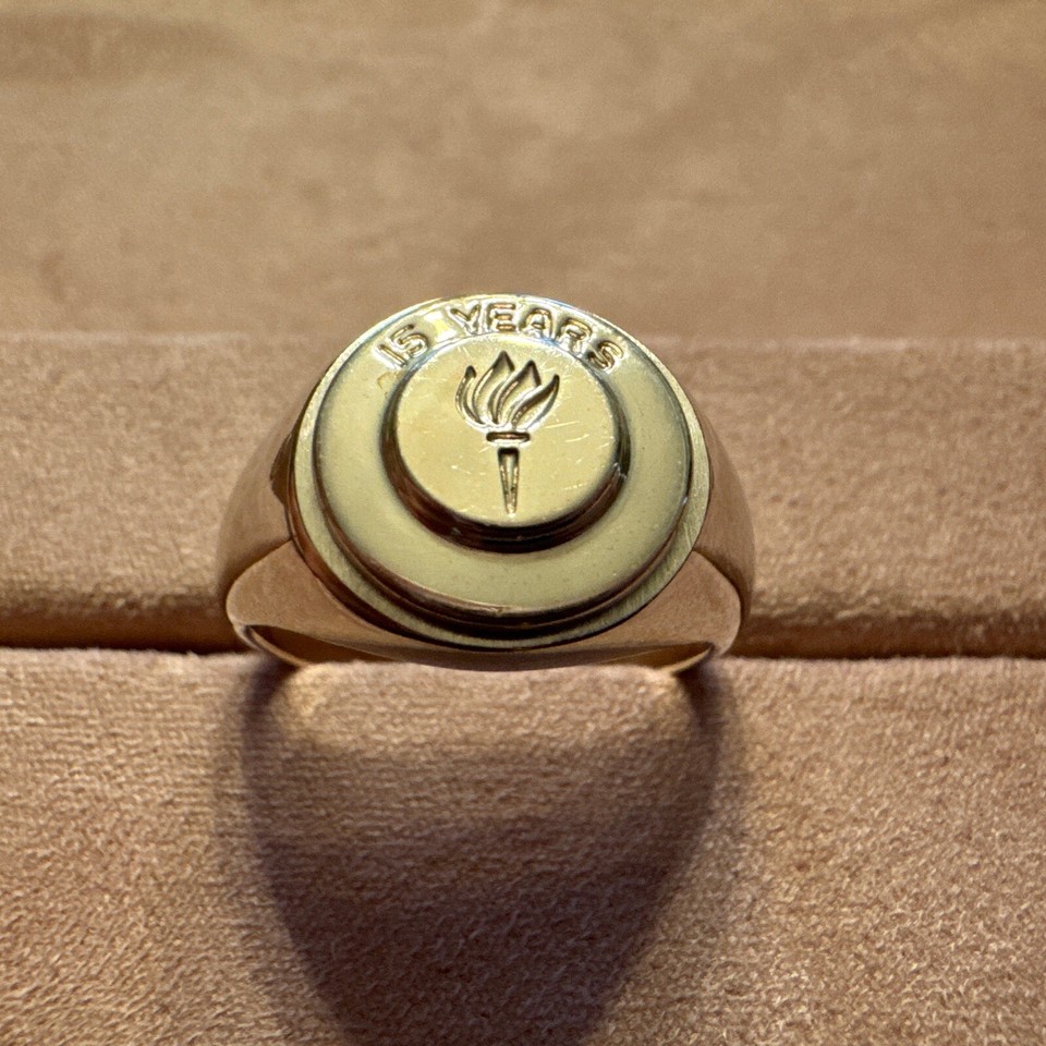 New Tiffany & Co. Top NYU New York University Sterling Silver Signet ...