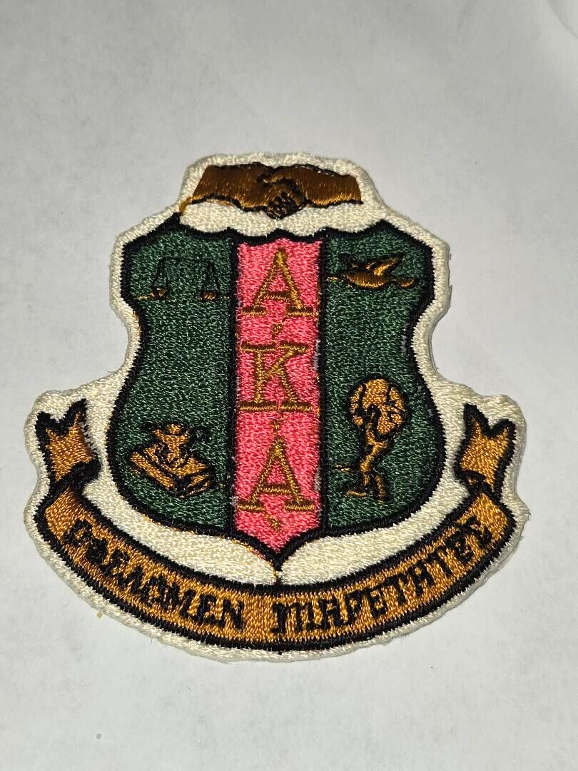 Vintaage (90's) Alpha Kappa Alpha Iron/Sew on embroidered Patch - 2 1/2 ...