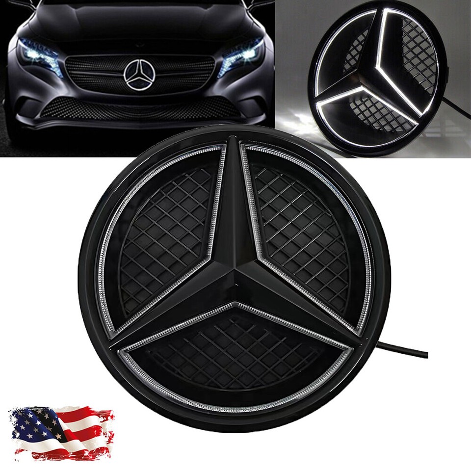 For Mercedes Benz LED Emblem Light Car Front Grille Illuminated Logo ...