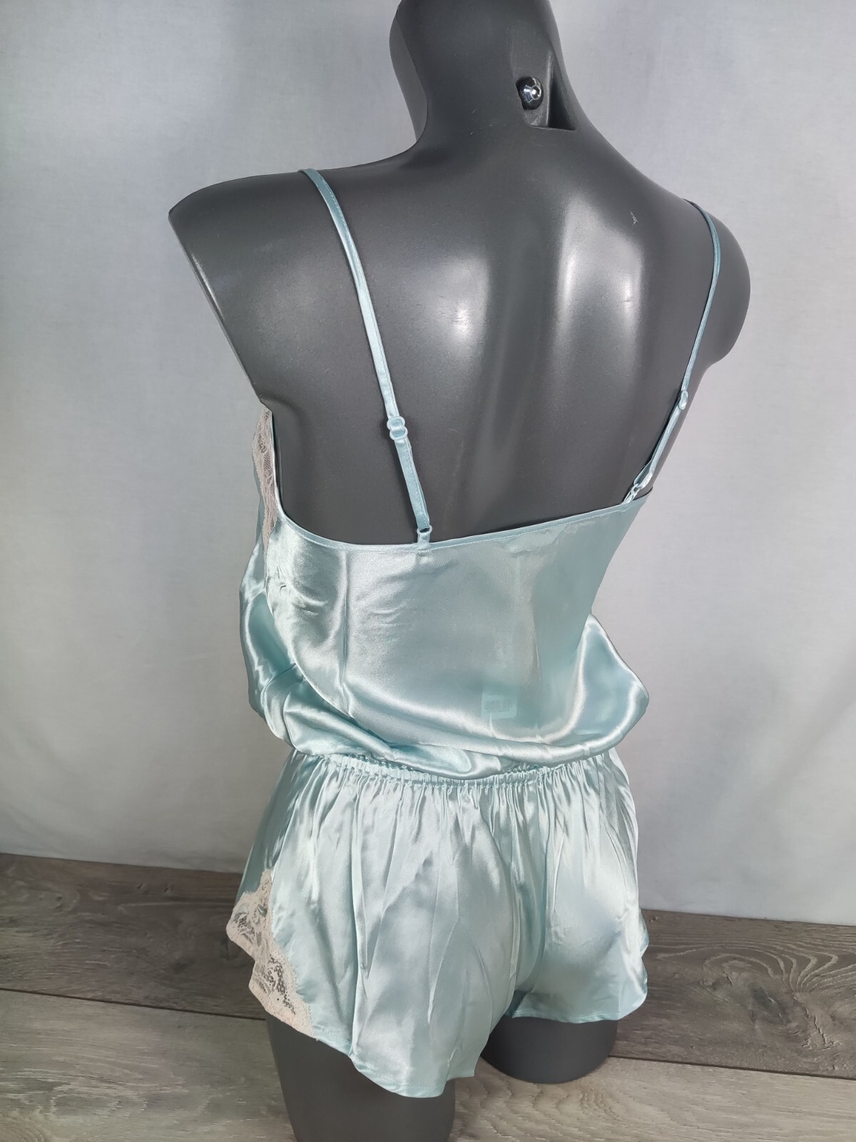 Boux Avenue Duck Egg Tabitha Teddy Satin Sleeping Suit One Piece ...