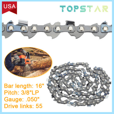 16" Chainsaw Chain For McCulloch EM300S EM450S MS1630 3/8"LP .050 Gauge ...