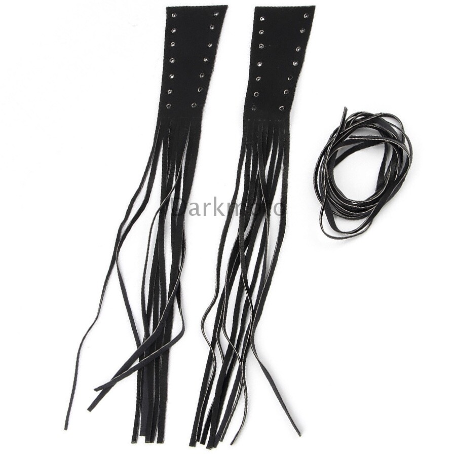 Motorcycle 12" PU Leather Brake Lever Covers Biker Clutch Fringe Long ...