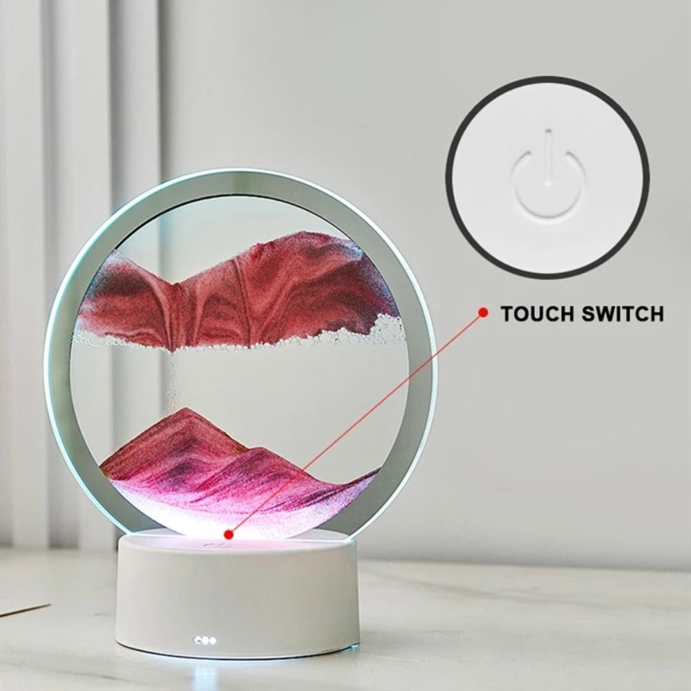 With 7 Color Hourglass Light LED RGB Sandscape Lamp Moving Sand Art ...