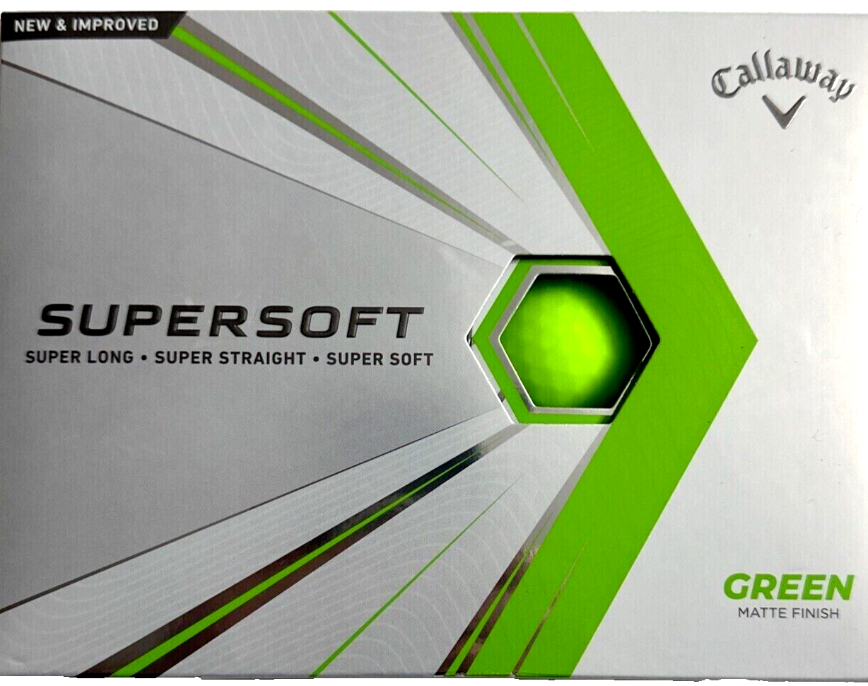 Callaway Golf Balls Supersoft Matte Finish Green One Dozen (12) FREE ...