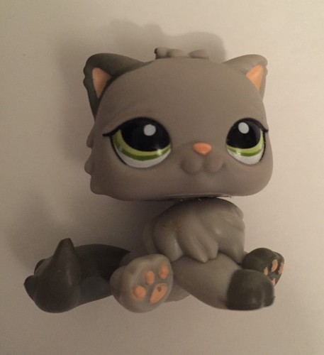 Littlest Pet Shop LPS #1159 Persian Cat Gray Green Eyes Exclusive Toys ...