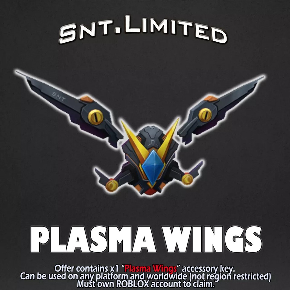 Roblox Plasma Wings Digital Accessory Code | eBay