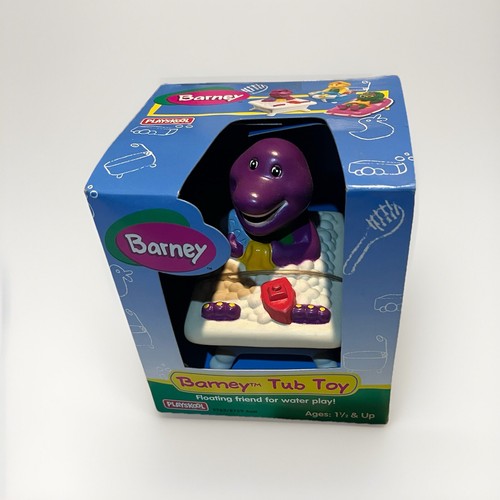 VINTAGE 1995 Barney Dinosaur Plastic PVC Toy Figure Bath Tub Time 4 ...