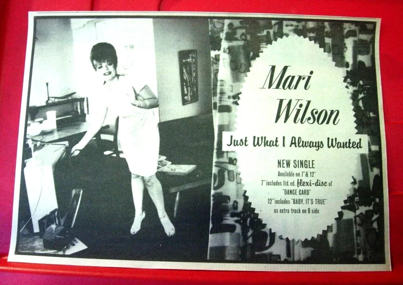 Mari Wilson Just What I Always Wanted Vintage ORIG 1982 Press/Mag ...