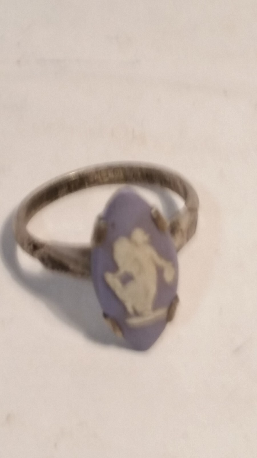 Wedgwood England JW Vintage Sterling Silver Blue Jasp… - Gem