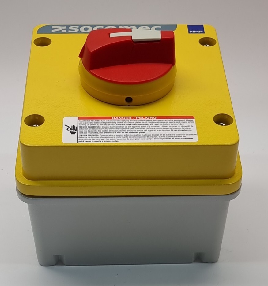 NHP Socomec ISO325MYS Enclosed Isolating Switch 3P 25A Grey Aluminium ...