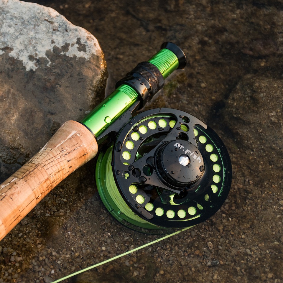 Fly Fishing Rod and Reel Combo 9ft Carbon 5/6wt Outfit Pre-spooled Fly ...