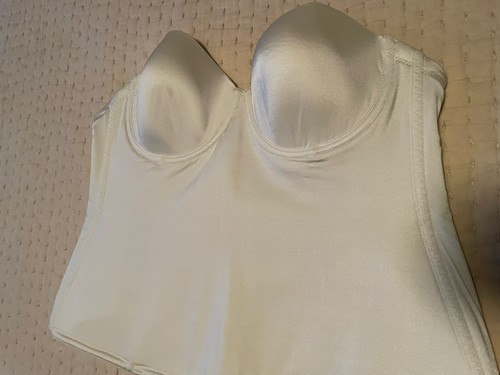 Dominique US 38C Longline Strapless Underwire White Smooth Bra Bustier ...