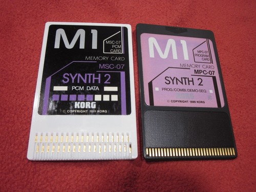 Korg M1 MSC-07 MPC-07 Synth 2 PCM & Program Cards MSC-7S Tested / Free ...