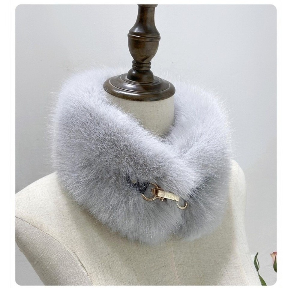 Soft Neck Collar Fluffy Coat Fake Collar Fashion Plush Scarf | eBay ...