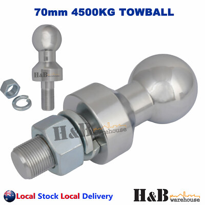 Heavy Duty 70mm Towball Hitch Tow Ball 4500KG Rated Hitch Tongue Bar ...